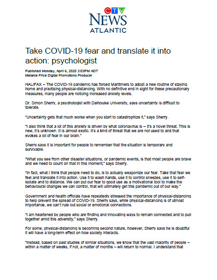 Coping With Fear, Anxiety and Stress Related to Coronavirus (COVID-19 ...