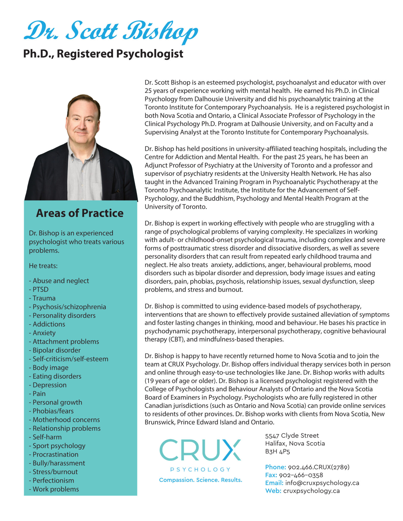 Introducing Dr. Scott Bishop - Crux Psychology | Crux Psychology