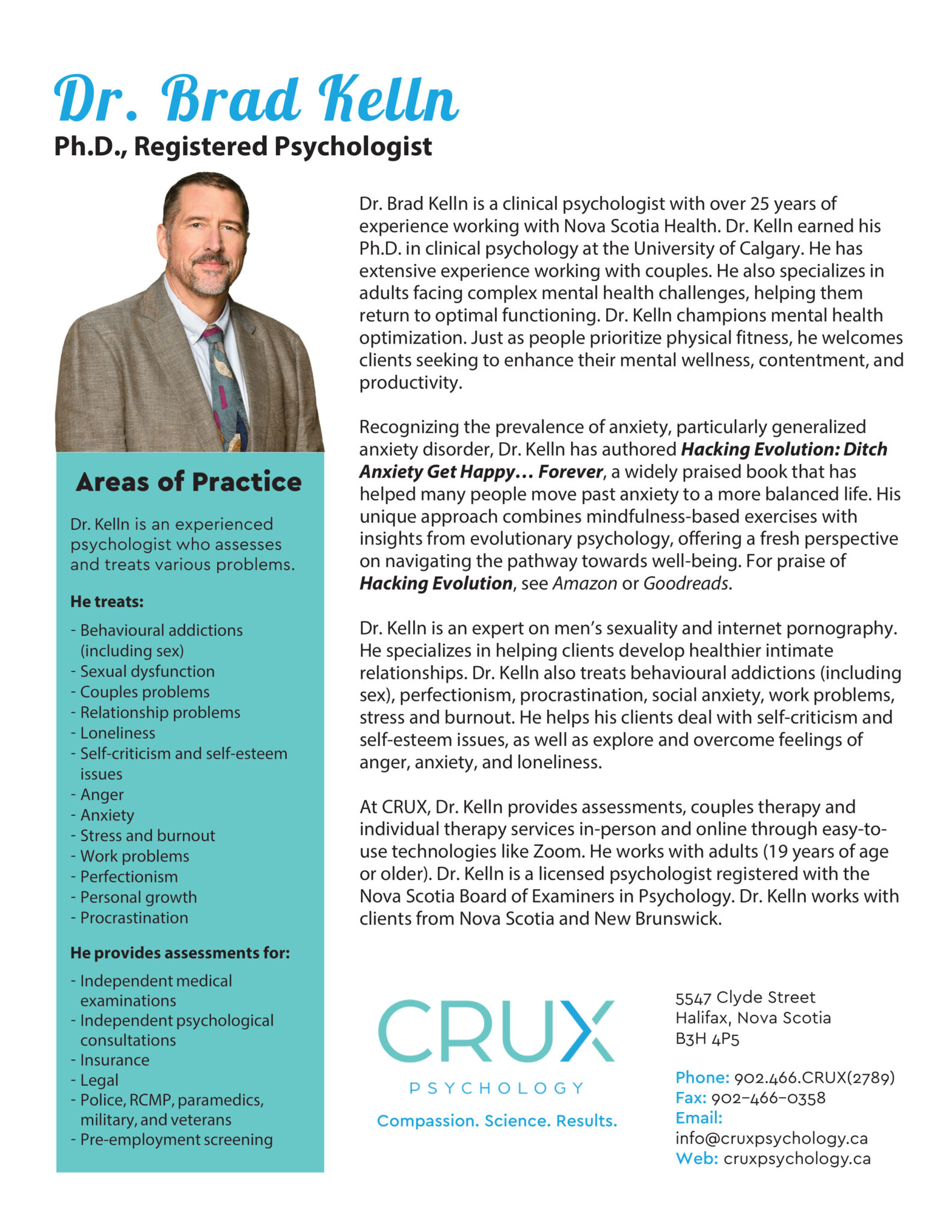 Introducing Dr. Brad Kelln - Crux Psychology | Crux Psychology